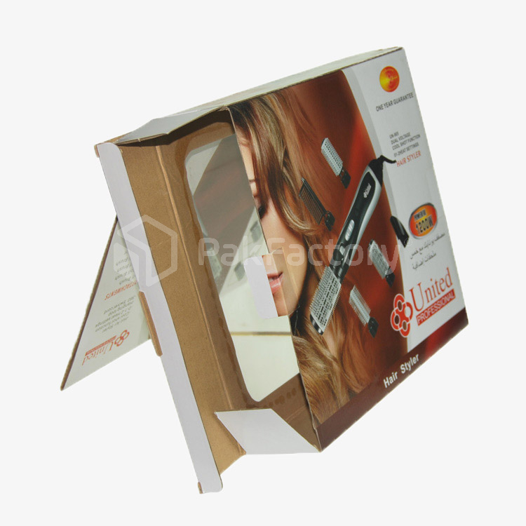 Hair Styler Packaging Box with Display Panel