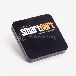 Custom Square Hinged Tin Box | PakFactory®