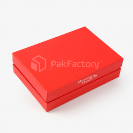 Red Two-Piece Box with Insert | PakFactory