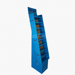 Custom Blue Nine-Shelf Display | PakFactory