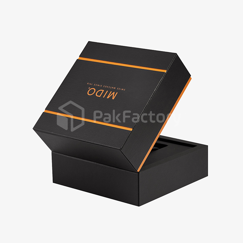 Custom Luxury Watch Box With Leather Box Insert | PakFactory®