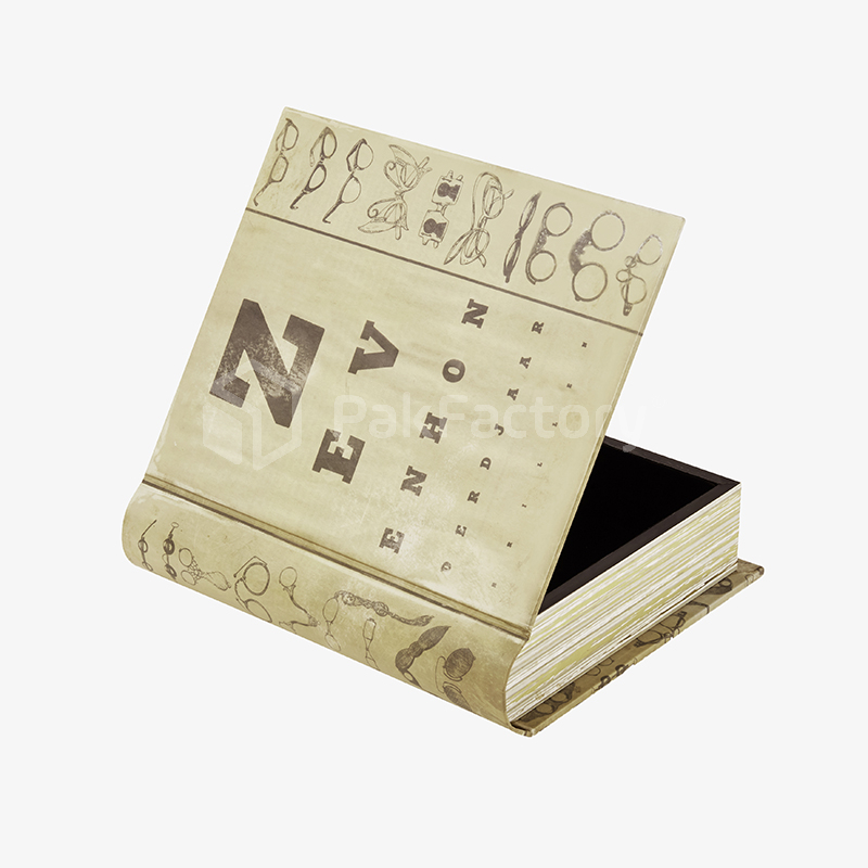 Brown Vintage Book Style Box with Dividers