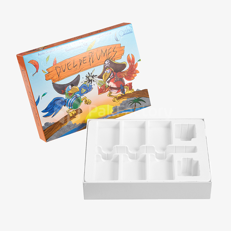 Orange Game Lid-Off Box with Blister Insert