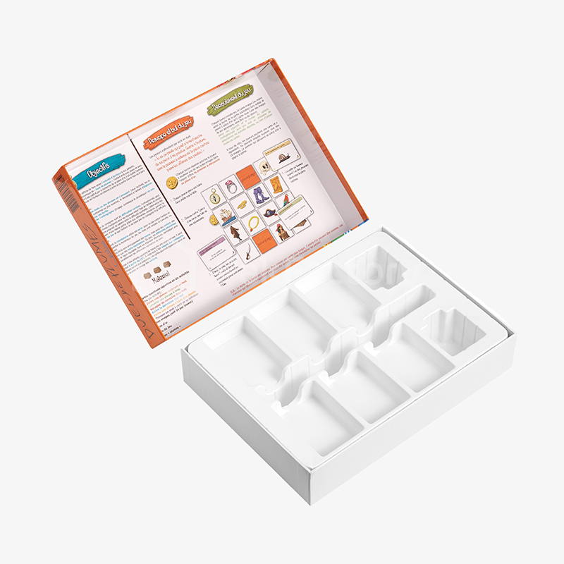 Orange Game Lid-Off Box with Blister Insert