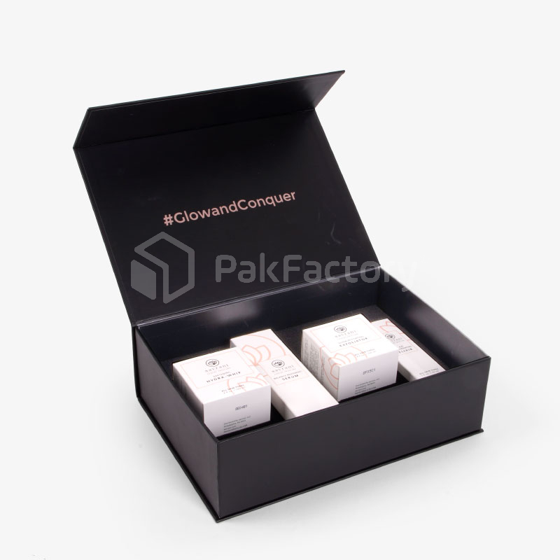 Custom Luxury Hinged Skincare Packaging Box | PakFactory®