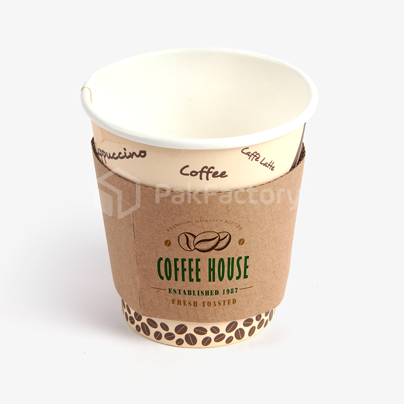 Custom Kraft Cup Sleeves | PakFactory®