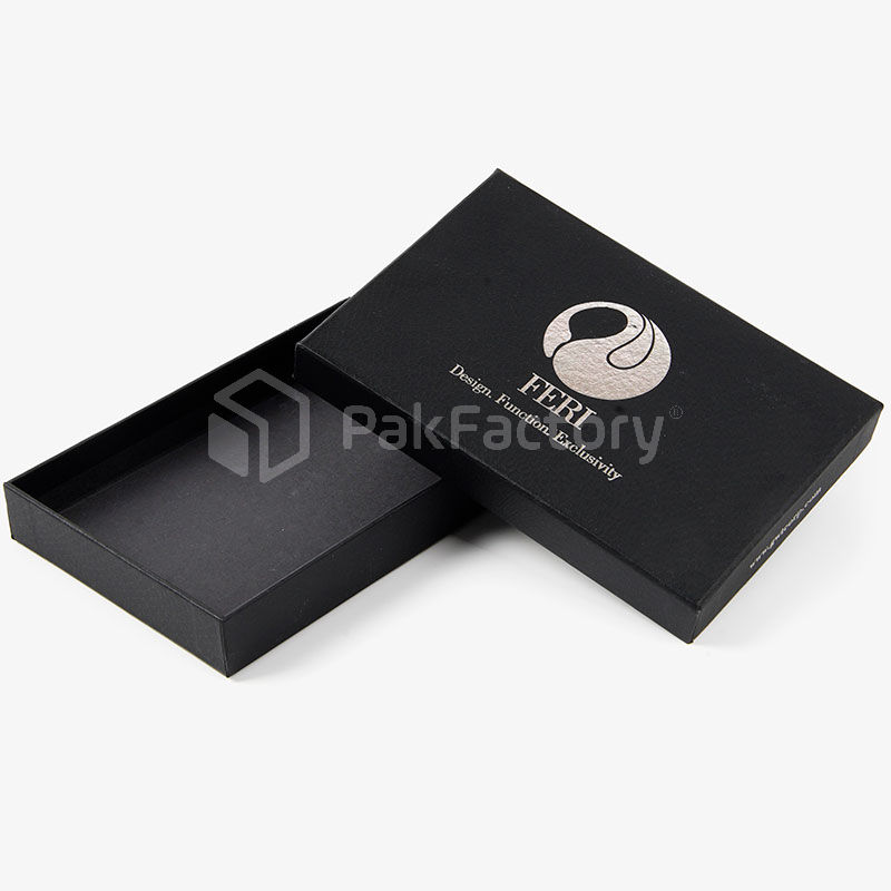 Black Leather Jewelry Lid-Off Box