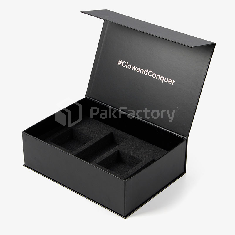 Custom Thin Hinged Rigid Box With Interior Printing | PakFactory®