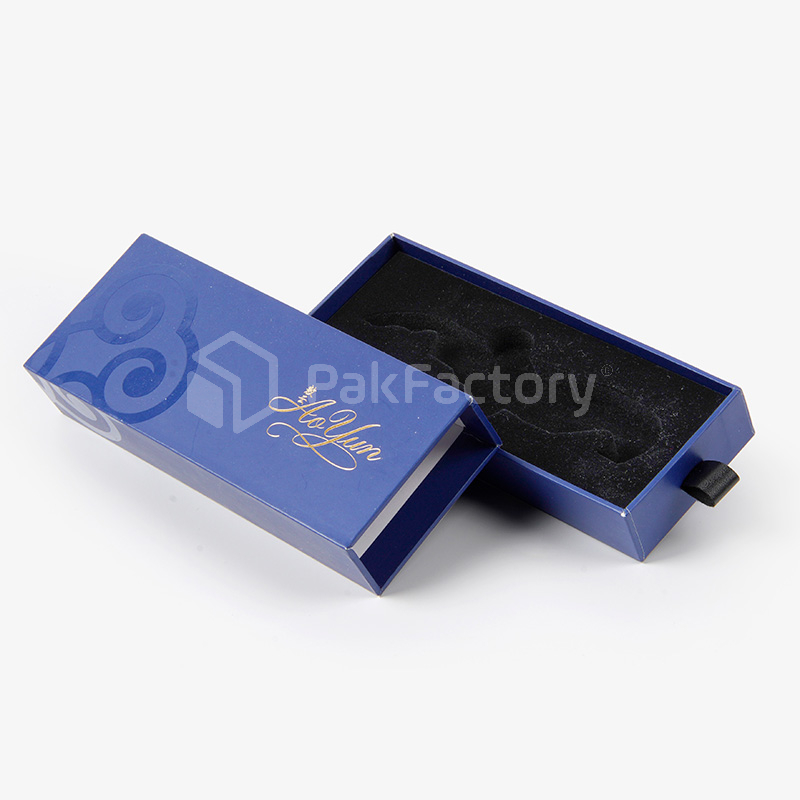 Drawer Style Black Watch Box with Insert