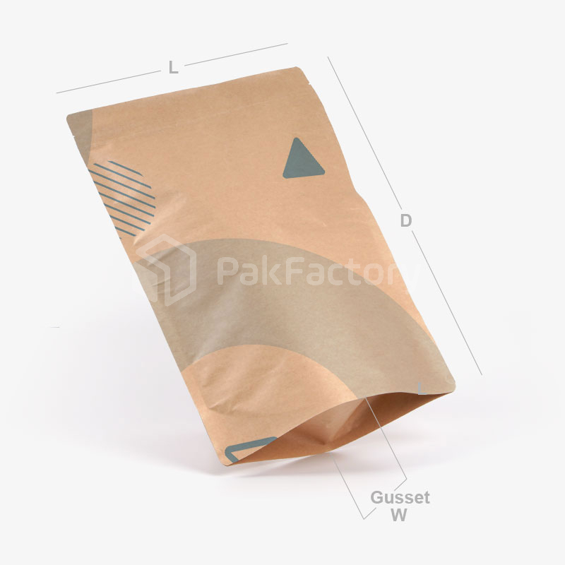 Kraft Stand Up Pouches| PakFactory Custom Packaging