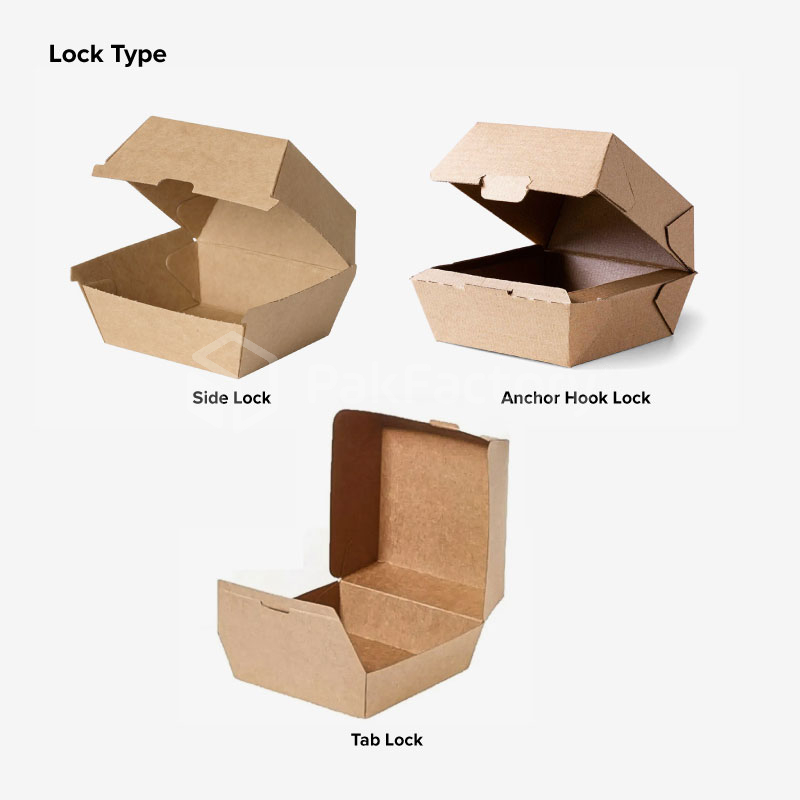 Corrugated Burger Boxes with Window Film
