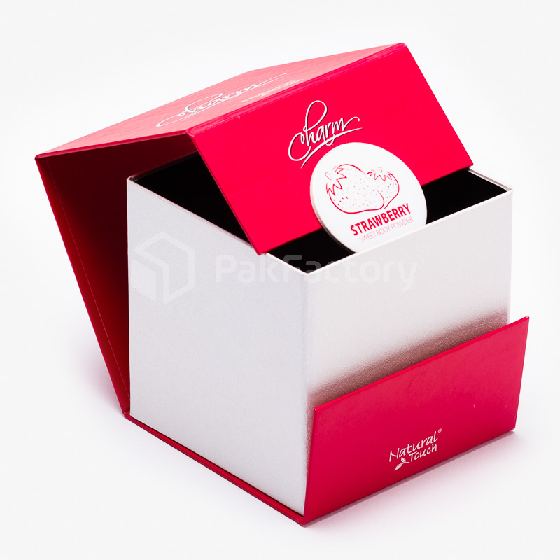 Collapsible Red Body Powder Box | PakFactory