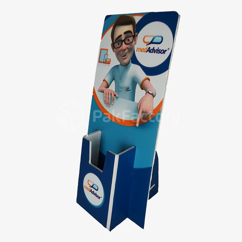 Custom Blue Single Pocket Pamphlet Displays | PakFactory