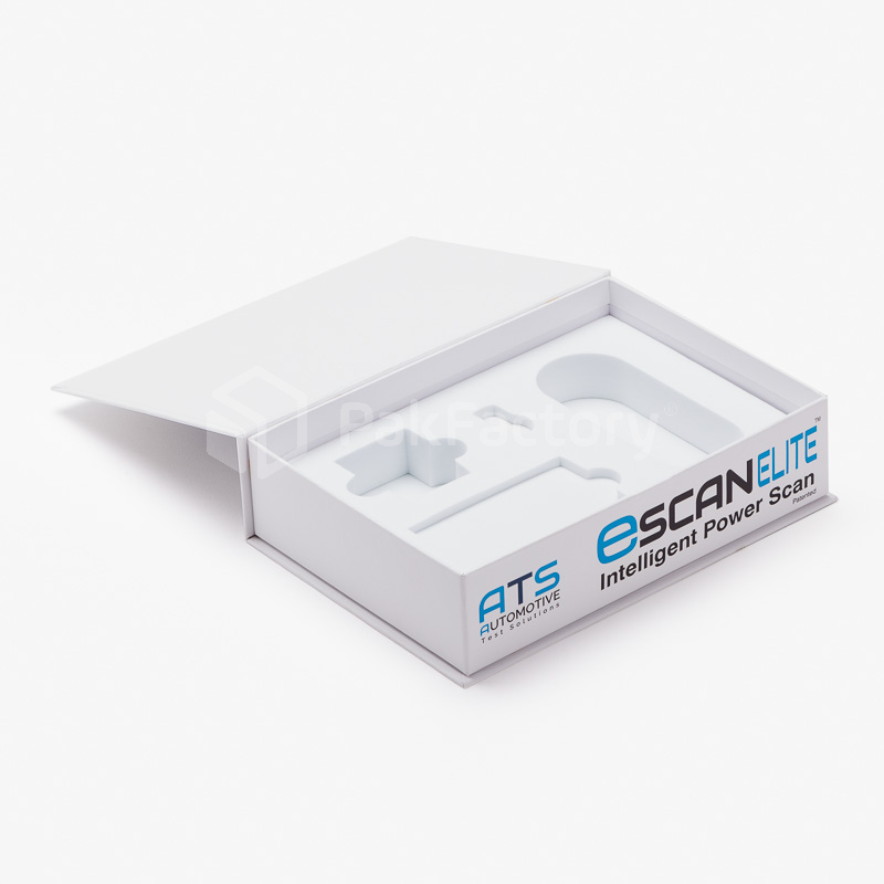 White Electronic Hinged Box with Slipcase & Insert