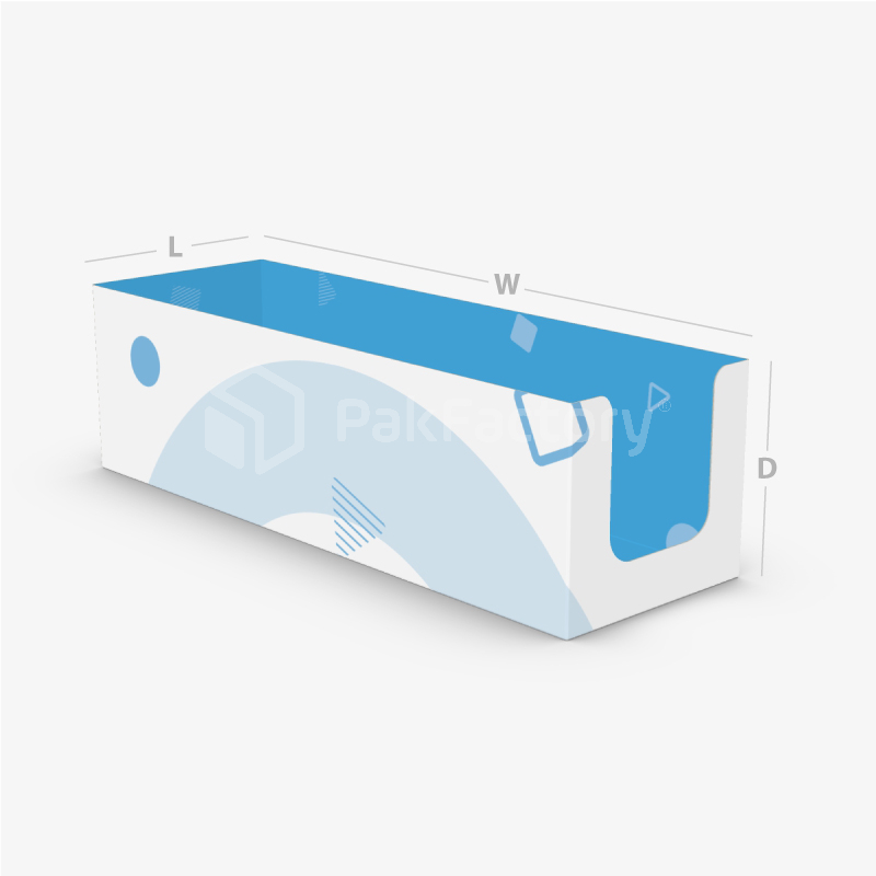 Front Cut Out Display Tray