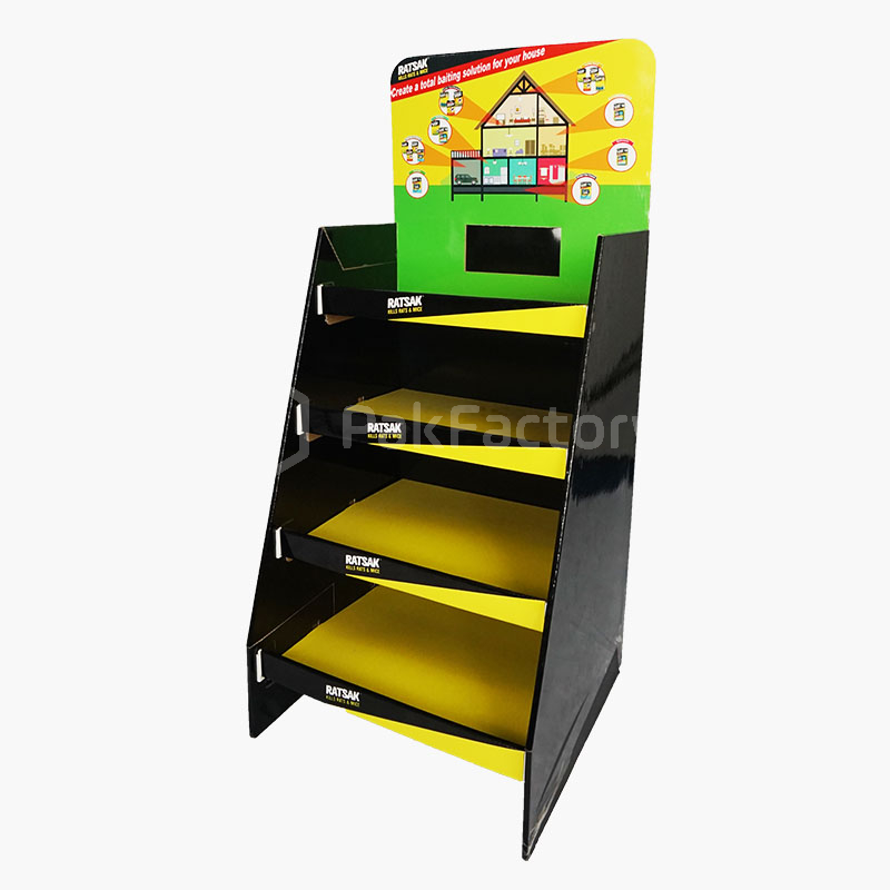 Custom Black Four-Shelf Equipment Display | PakFactory