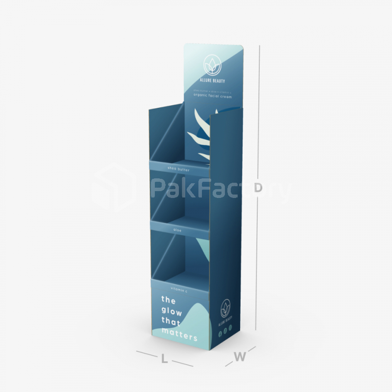 3 Tray Floor Display | PakFactory®
